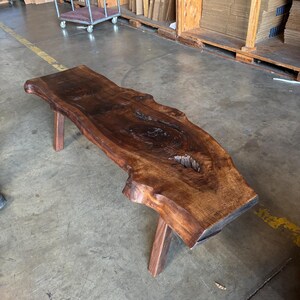 Walnut Bench/ Live Edge - Etsy