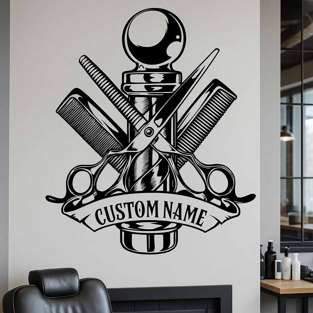 Custom Barber Shop Metal Sign | Vintage Salon Wall Decor - Etsy