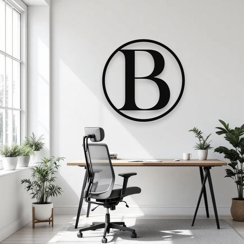 Personalized Metal Monogram Wall Art – Custom Family Name Sign - Etsy