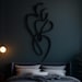 Line Art Couple Metal Wall Decor | Modern Minimalist Lovers Design ...