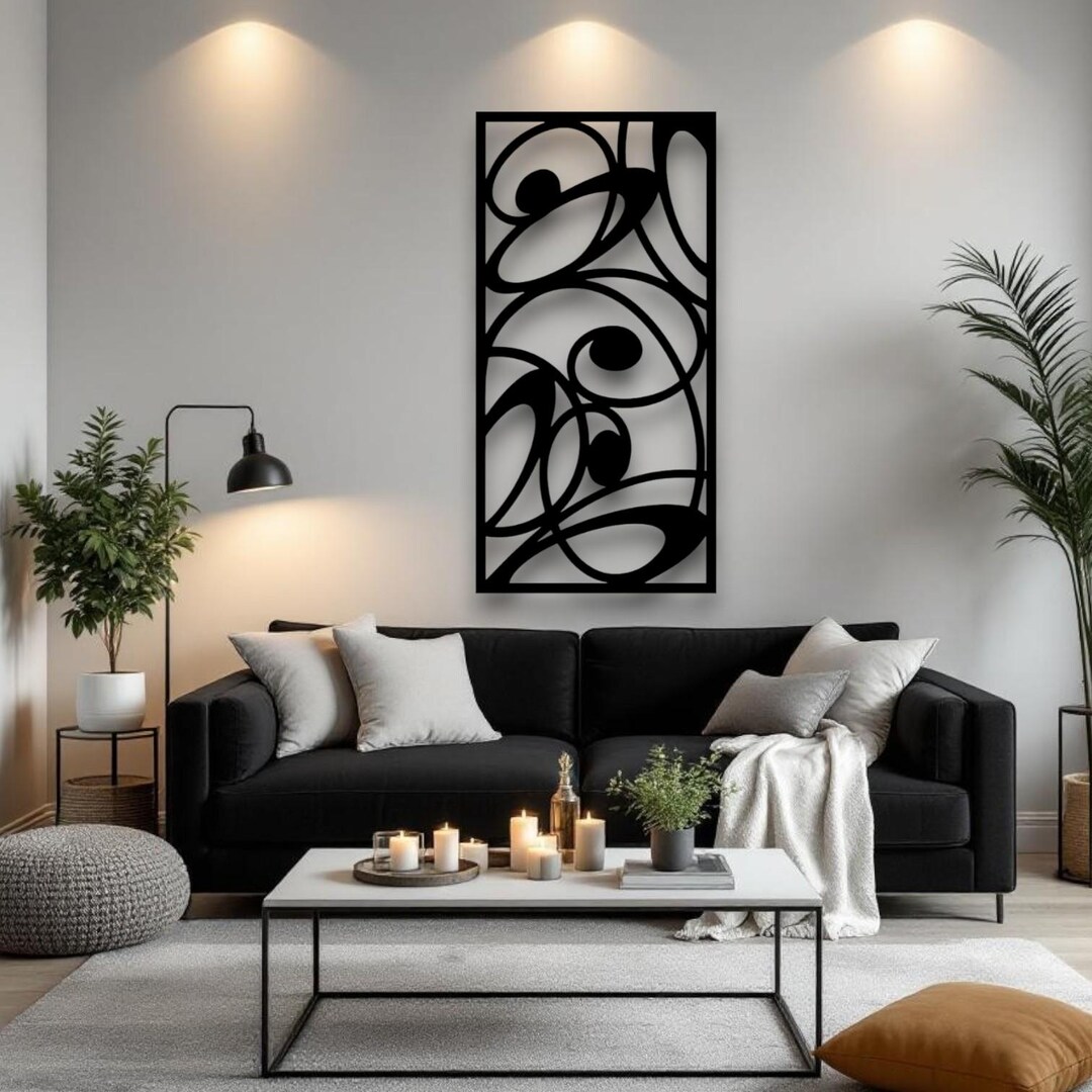 Rectangle Abstract Metal Wall Art | Modern Wall Sculpture | Minimalist ...