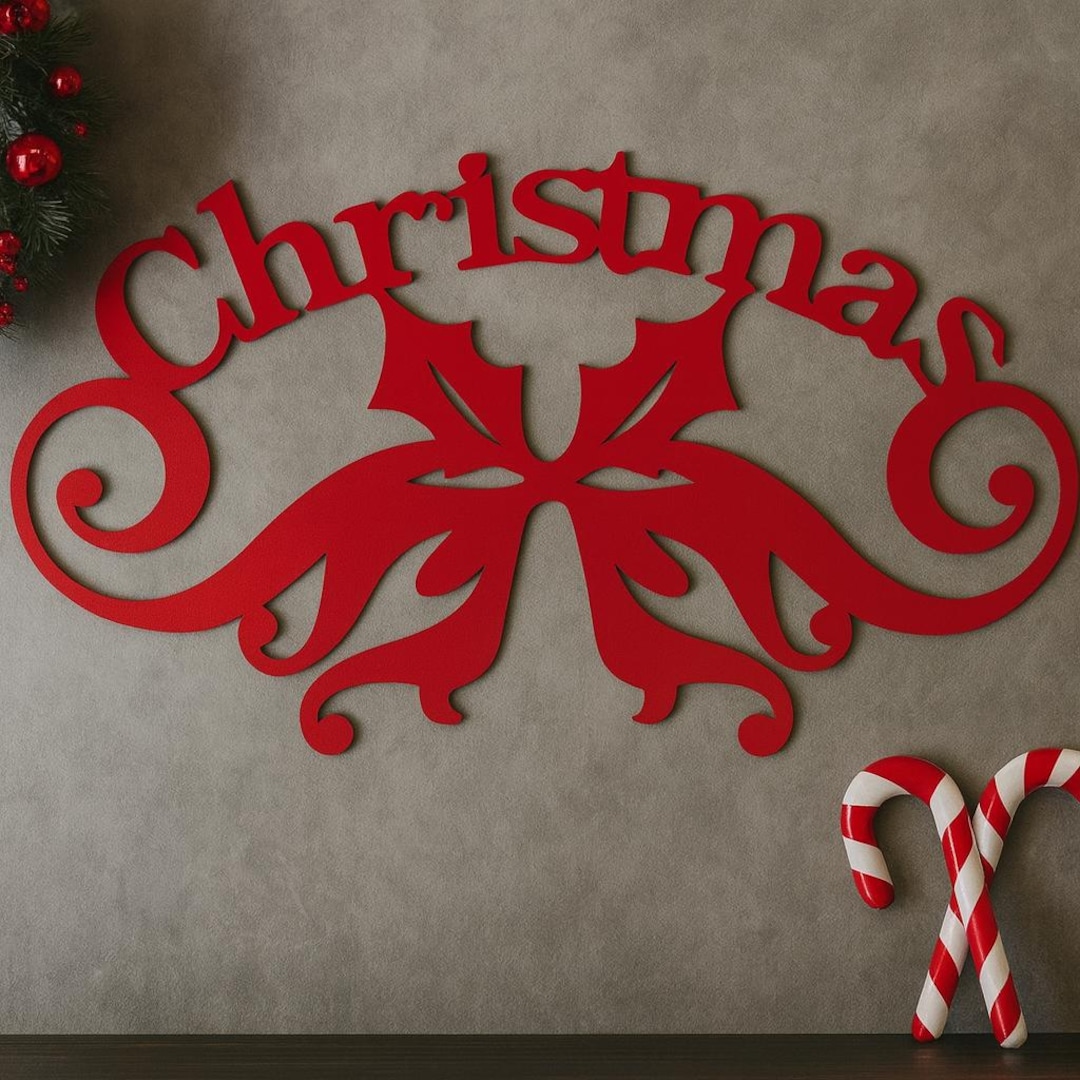Christmas Sign Metal Wall Art | Festive Holiday Wall Sign | Stylish ...