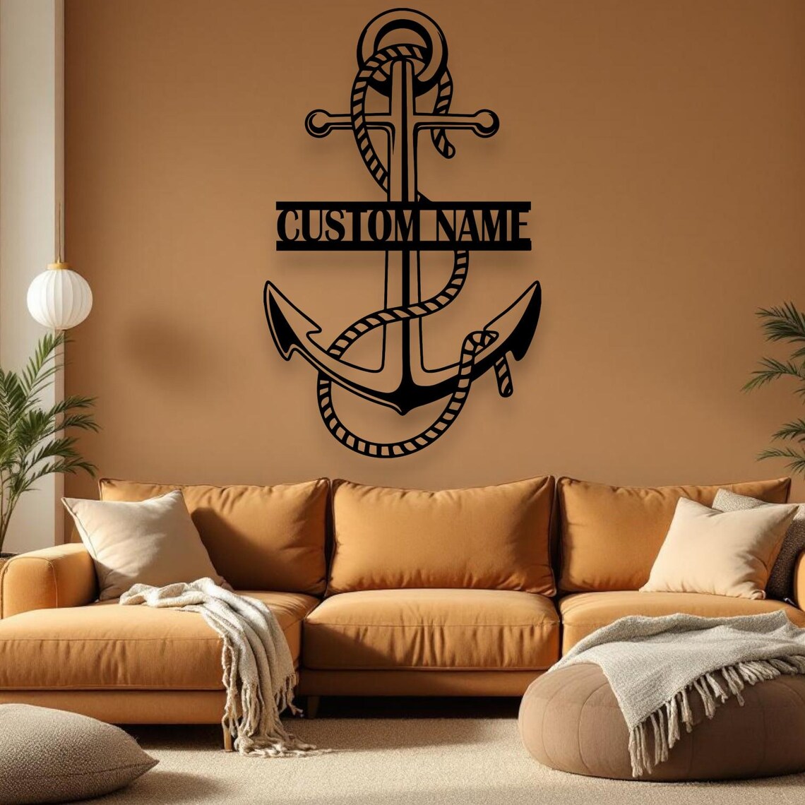 Personalized Anchor Metal Wall Art | Custom Nautical Name Sign | Sea ...