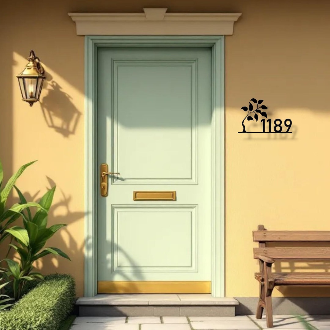 Personalized Outdoor Address Plaque, Custom Modern House Number Plaque ...