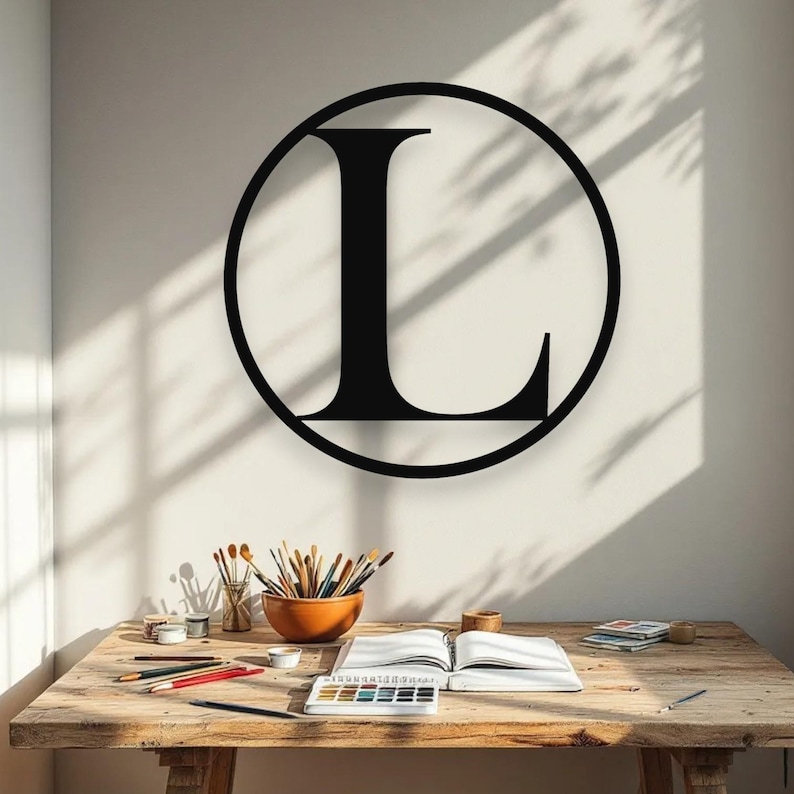 Personalized Metal Monogram Wall Art – Custom Family Name Sign - Etsy