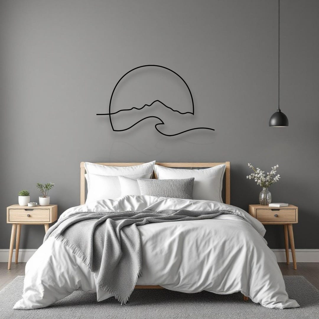 Wall Art, Abstract Wave Art, Modern Ocean, Metal Wall Art, House Decor ...