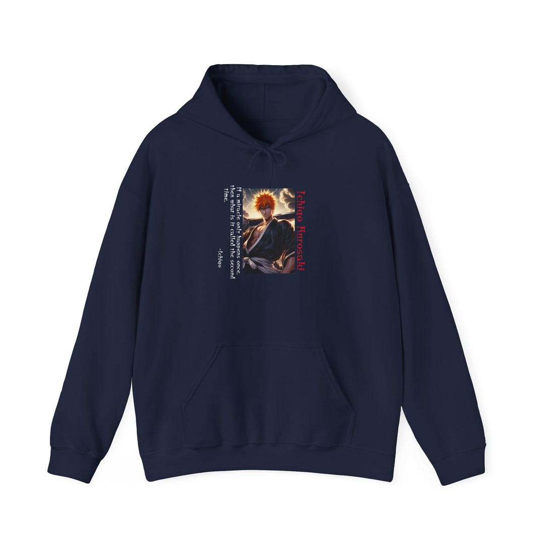Ichigo Kurosaki Hoodie - Bleach Anime Sweatshirt, Manga Lover Gift ...