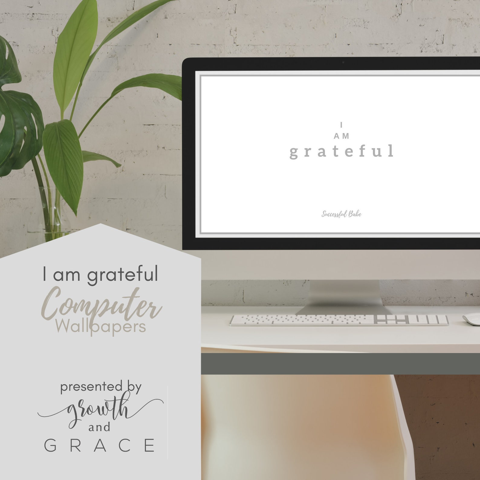 Computer Wallpaper - I Am Grateful - Etsy