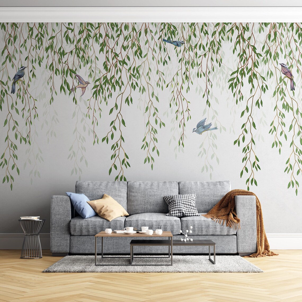 Personalized Willow Tree Wallpaper: Custom Bird Wall Mural - Etsy