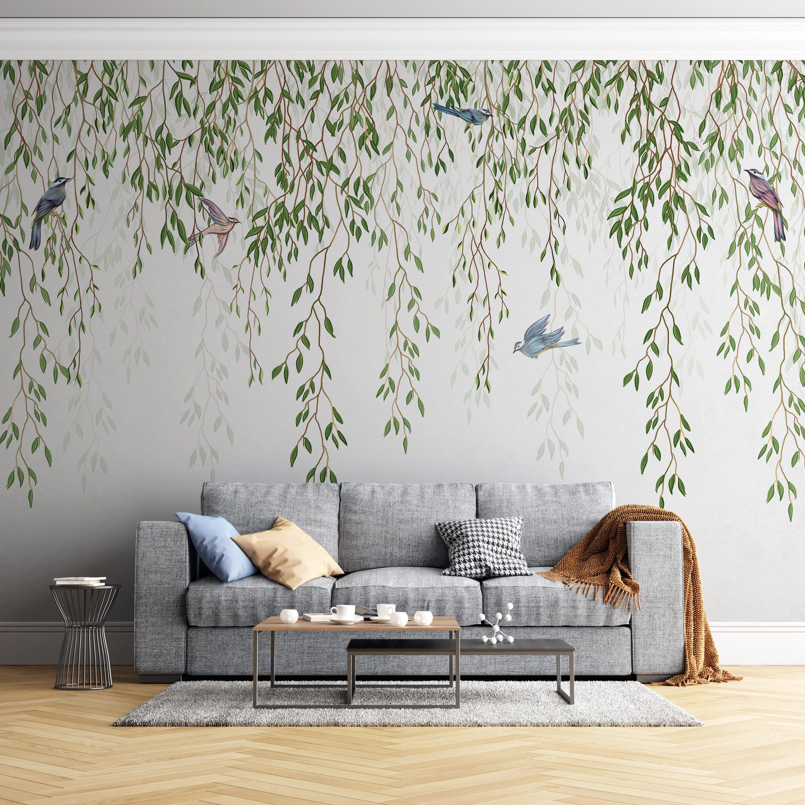 Personalized Willow Tree Wallpaper: Custom Bird Wall Mural - Etsy