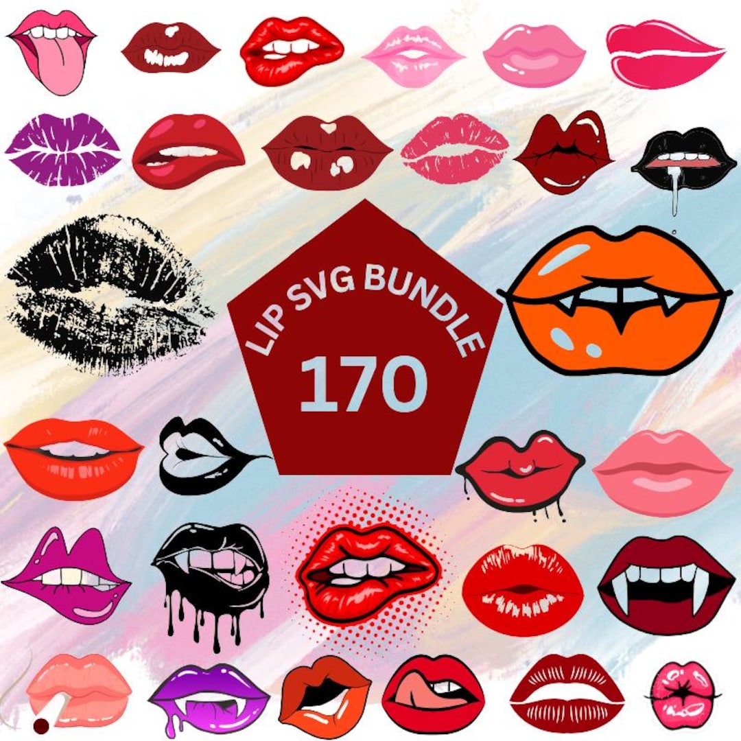 150+ Red Lips Svg, Kiss Svg, Lips Cut File, Lips Svg, Kiss Design, Lips ...