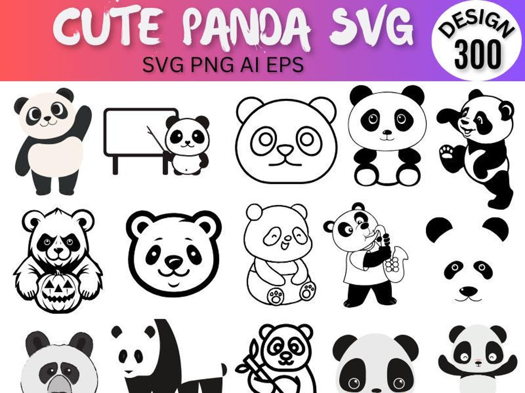 Panda Peeking Svg , Cute Panda Svg , Panda Svg , Baby Panda Svg , Cute ...