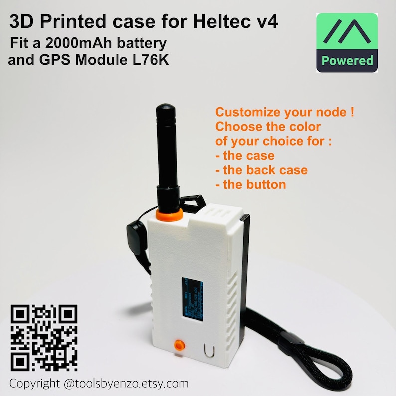 Meshtastic Node – Heltec Lora V4, 2000mah Battery, 3D Printed Case - Etsy