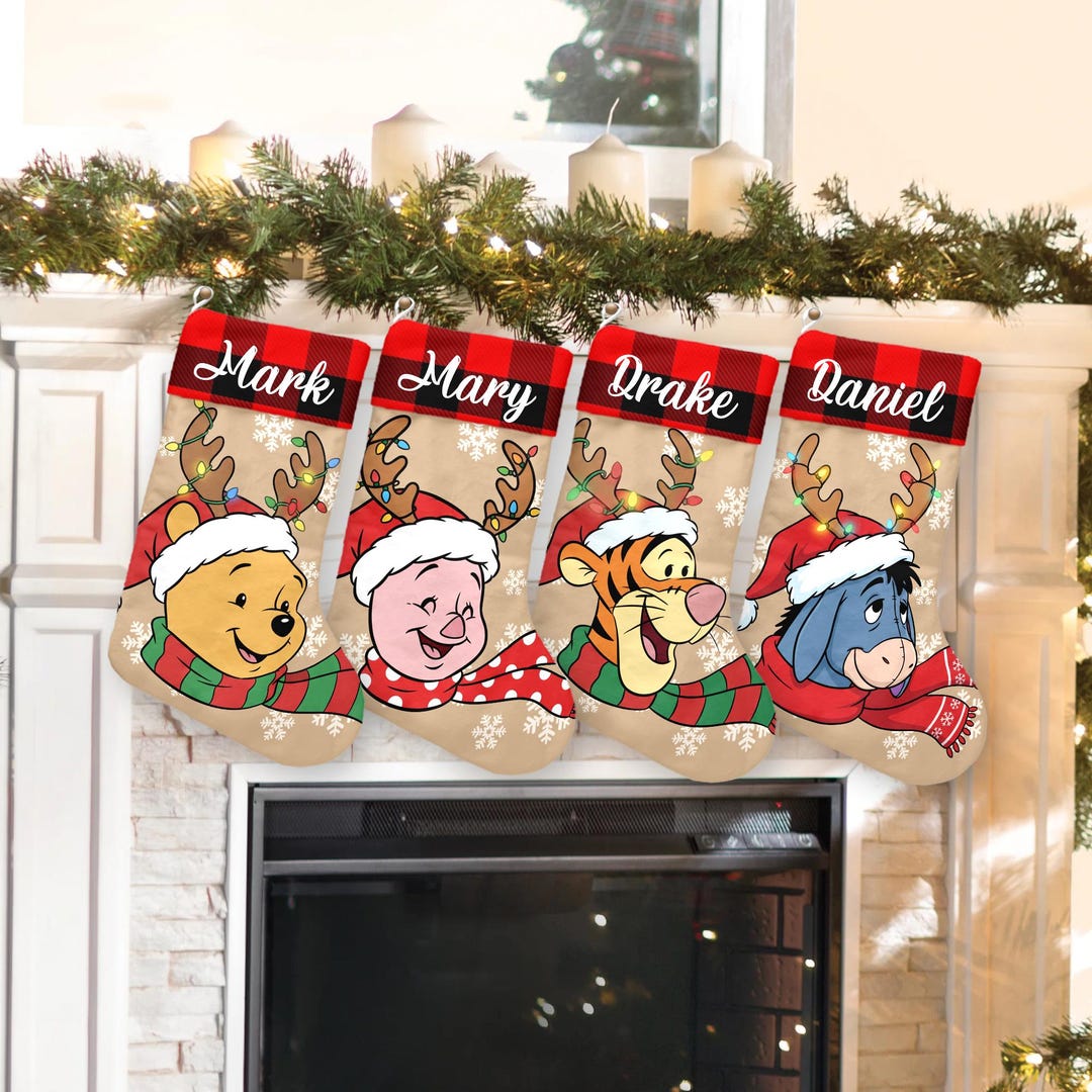 Personalized Winnie the Pooh Stockings, Disney Character Christmas ...