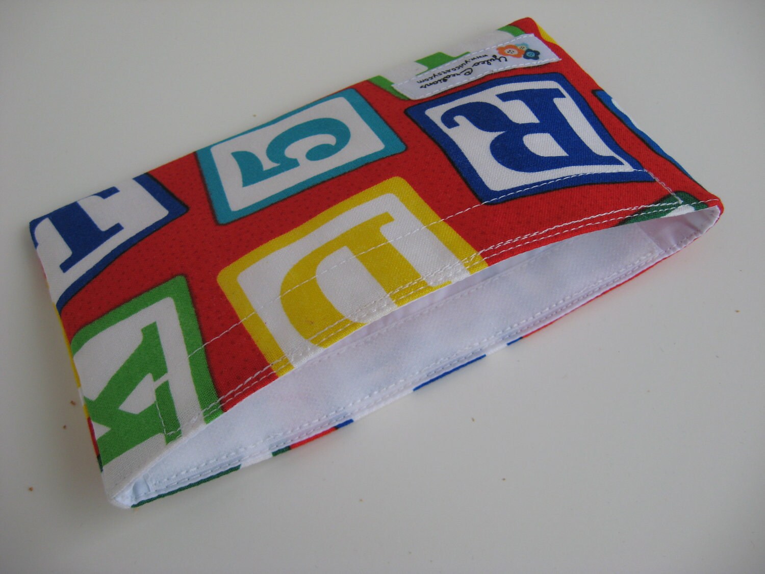 Reusable Snack Bag Alphabet Letters White Lining - Etsy