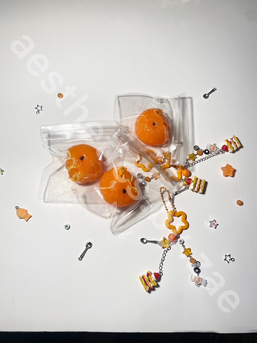 Squishy Orange Keychains - Etsy