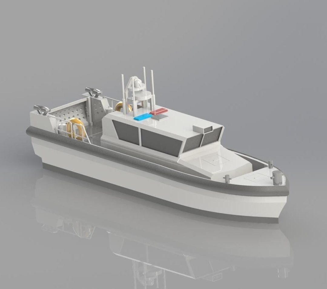 3D Printable Patrol Boat STL | Decorative Ship Model | DIY Nautical ...