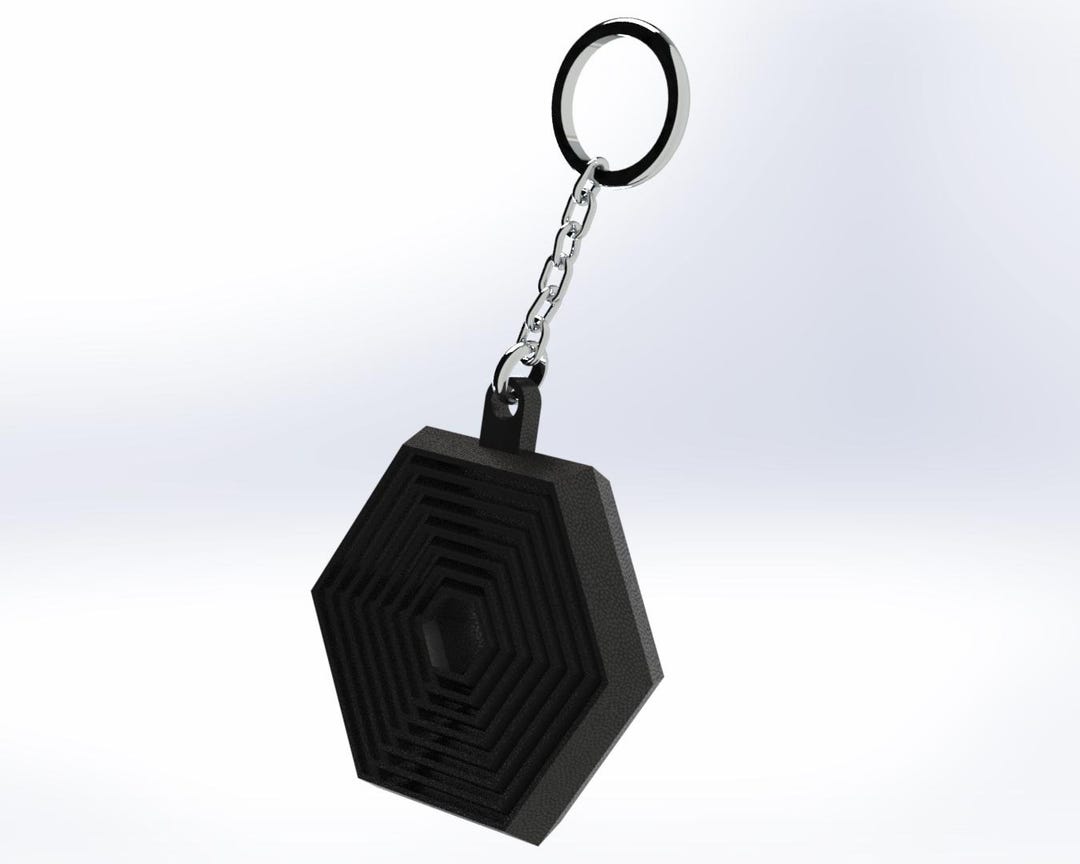 Hexagon Fidget Keychain - 3D Printable Sensory Toy | Stress Relief ...
