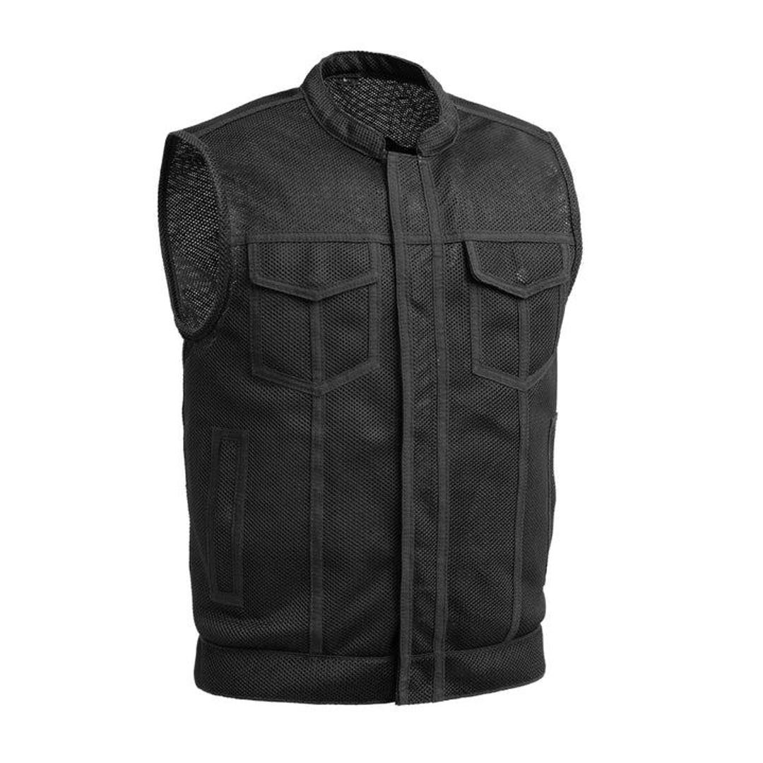 Men's Black Mesh Utility Vest – Sleek, Breathable, and Functional ...