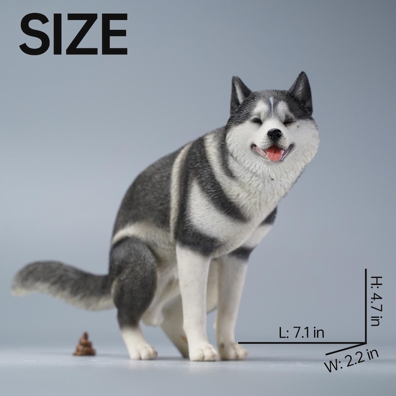 JXK Studio Pooping Husky Dog Figurine, Resin Pet Statue, Dog Memorial ...