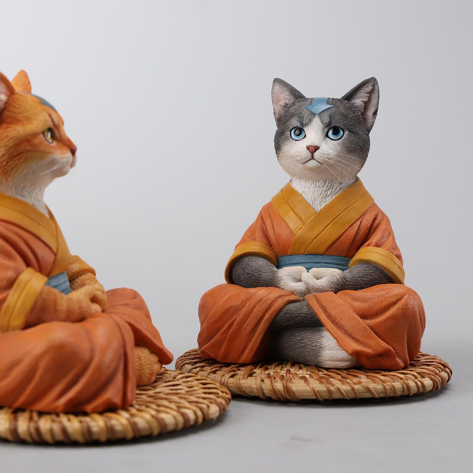 JXK Studio Zen Cat Statue | Handmade Resin Figurine, Gift for Cat ...