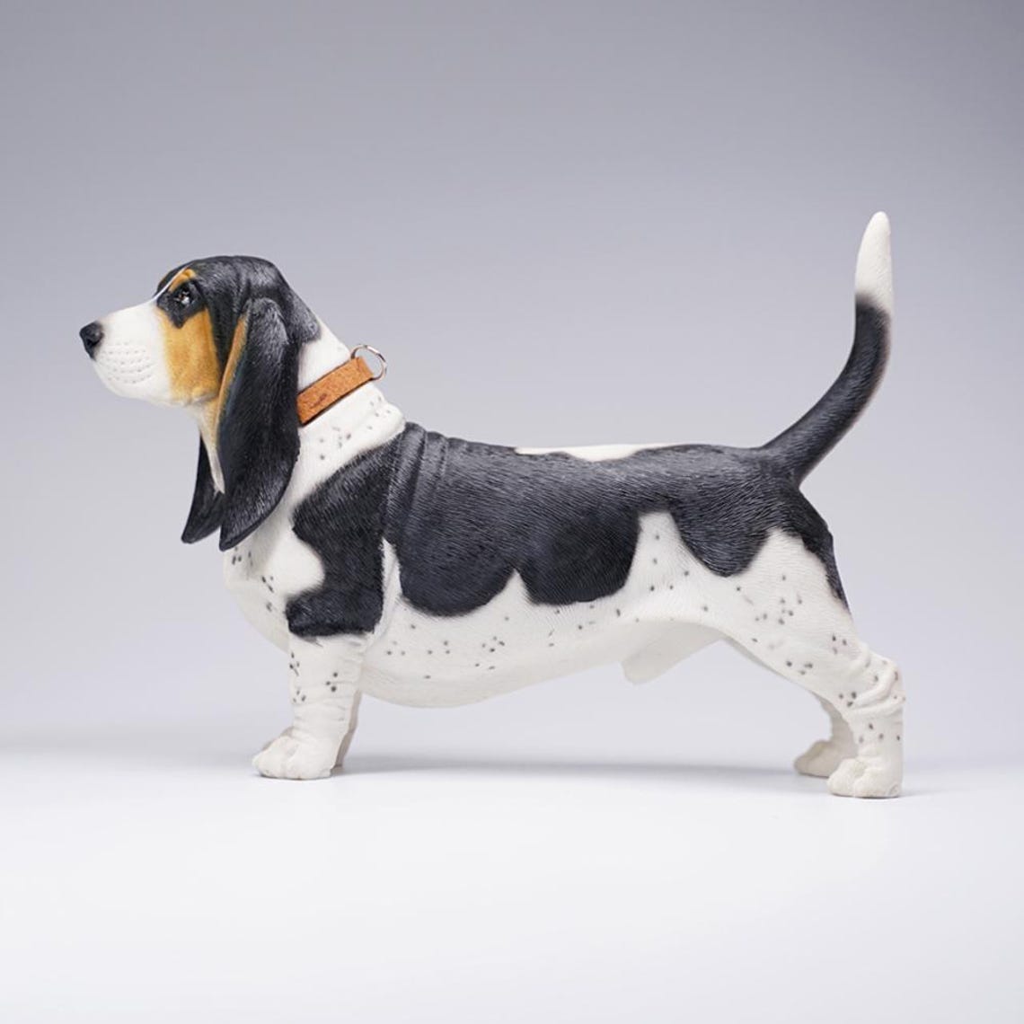 JXK Studio Basset Hound Dog Figurine, Resin Pet Statue, Dog Memorial ...