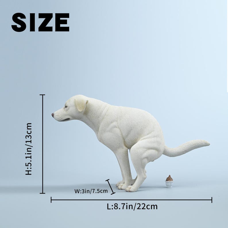 JXK Studio Pooping Labrador Dog Figurine, Resin Pet Statue, Dog ...