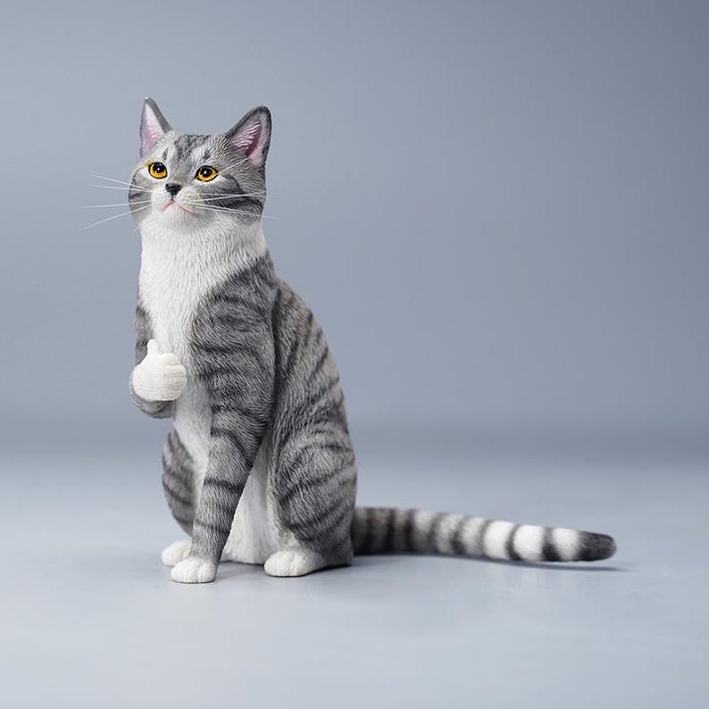 JXK Studio Custom Cat Statue, Personalized Hand-painted Resin Pet ...