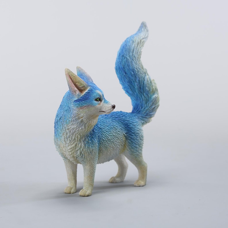 JXK Studio Handcrafted Fox Figurine – Realistic Resin Animal Statue ...