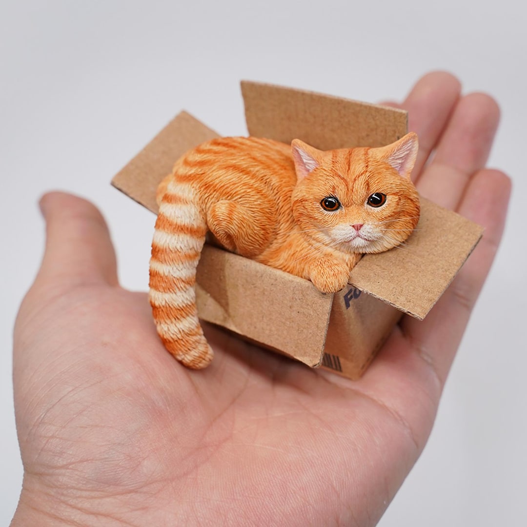 JXK Studio Custom Cat Statue – Personalized Fur Color, Handmade Resin ...