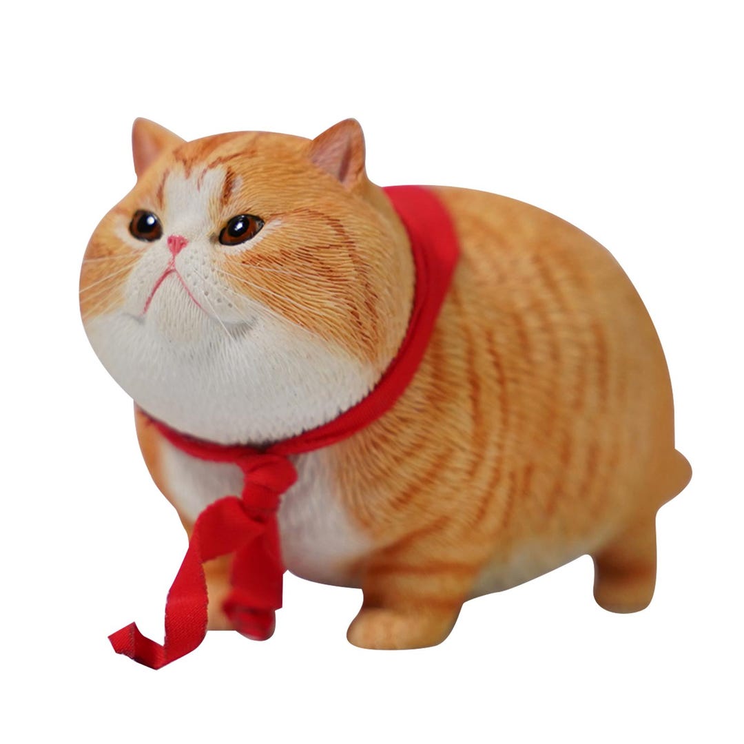 JXK Studio Custom Fat Cat Figurine Personalized Fur Color Handmade ...