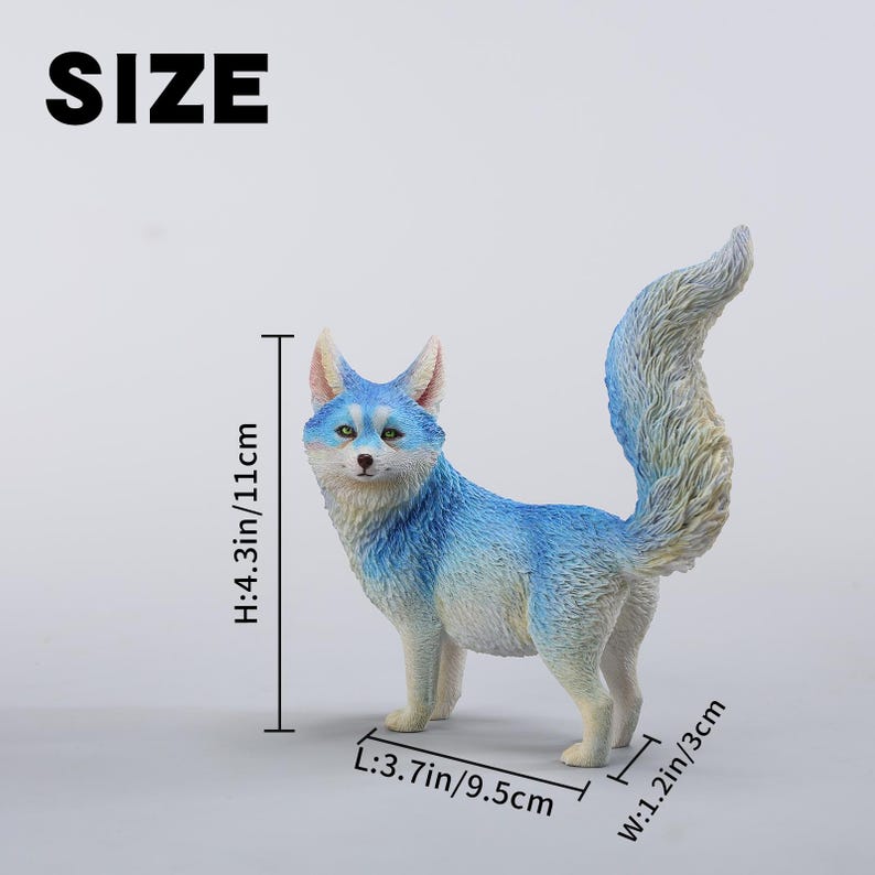 JXK Studio Handcrafted Fox Figurine – Realistic Resin Animal Statue ...