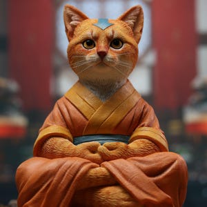 JXK Studio Zen Cat Statue | Handmade Resin Figurine, Gift for Cat ...