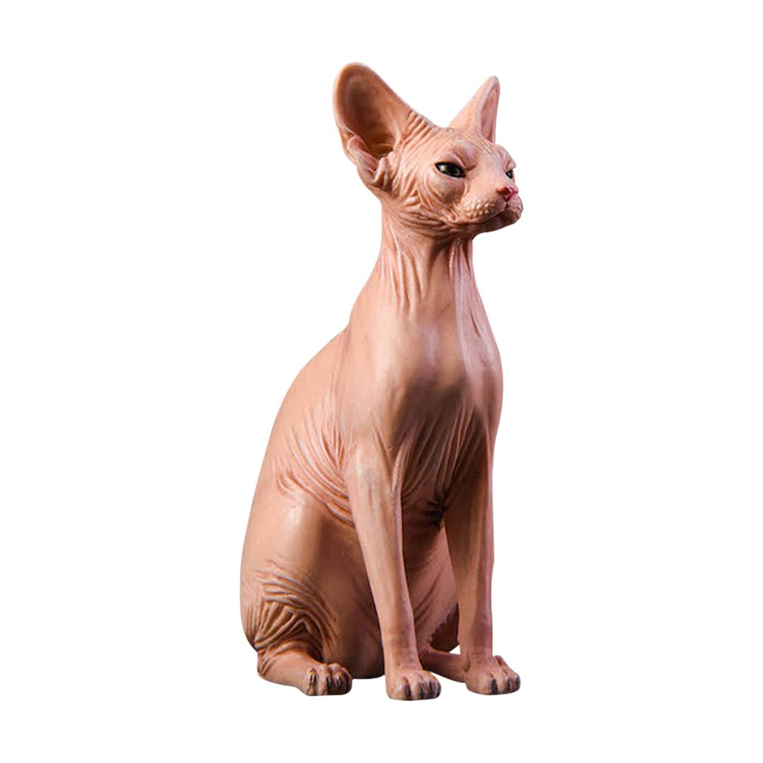JXK Studio Sphynx Cat Statue Handmade Resin Sphynx Cat Figurine Pet ...