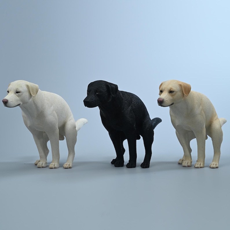 JXK Studio Pooping Labrador Dog Figurine, Resin Pet Statue, Dog ...