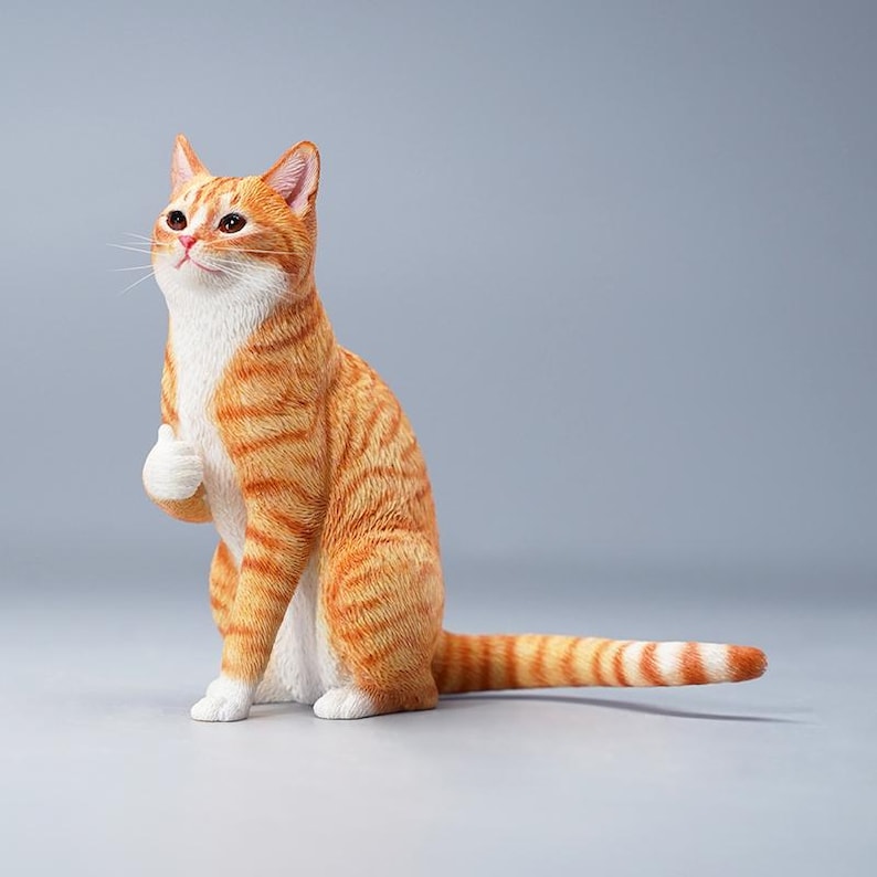 JXK Studio Custom Cat Statue, Personalized Hand-painted Resin Pet ...