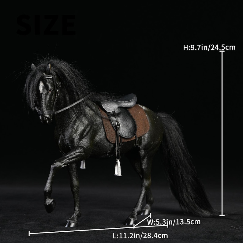JXK Studio Handcrafted Resin Horse Figurine – Realistic Wildlife Statue ...