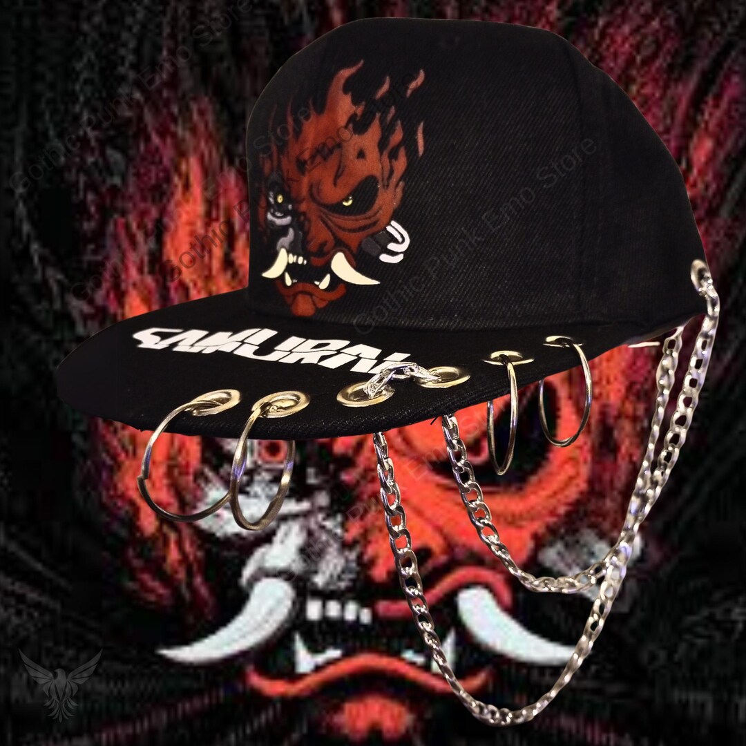 Cyberpunk 2077 Samurai Baseball Cap: Edgerunner Cosplay, Gothic Biker ...