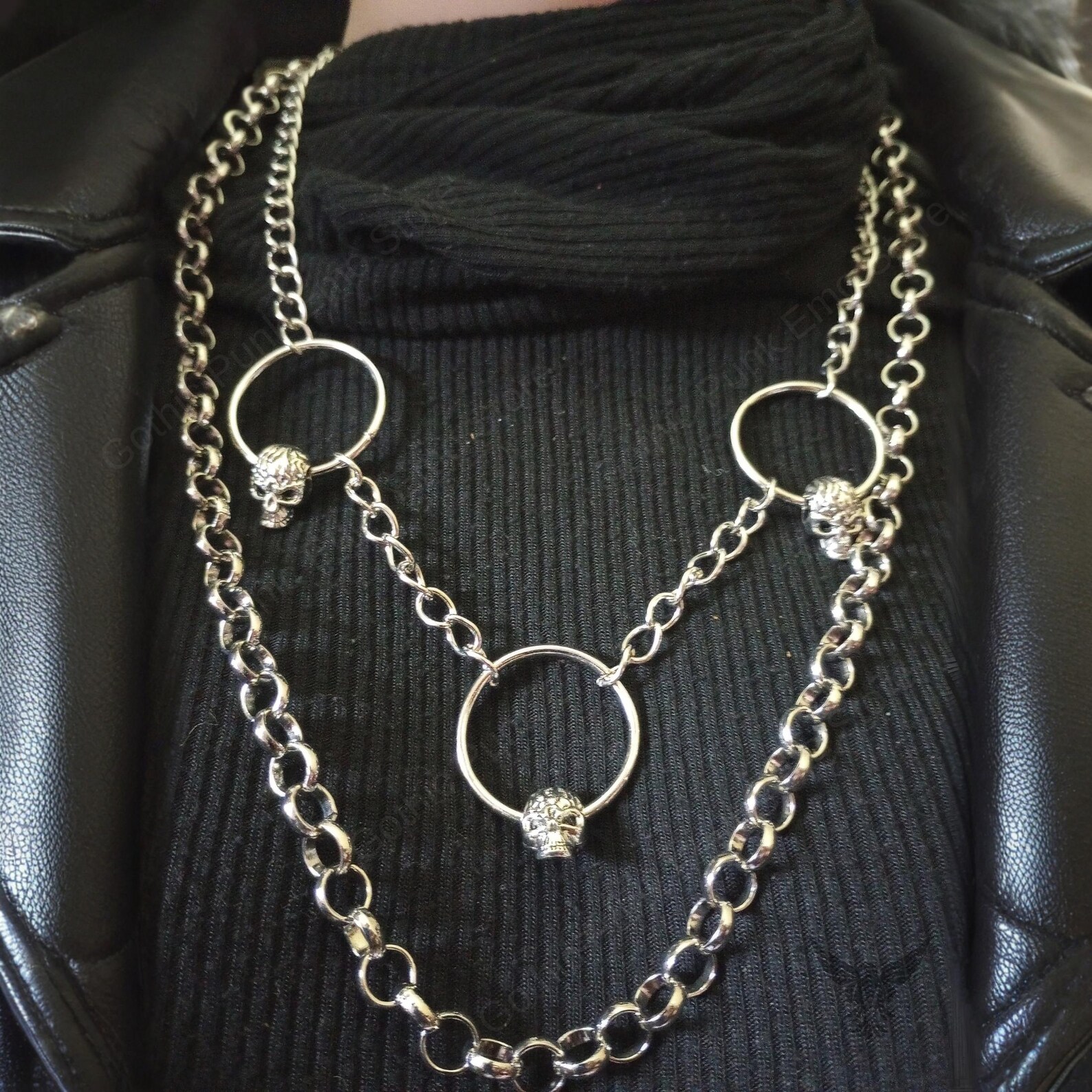 Spiked O-ring Punk Pants Chain: Gothic Biker Wallet Chain - Etsy