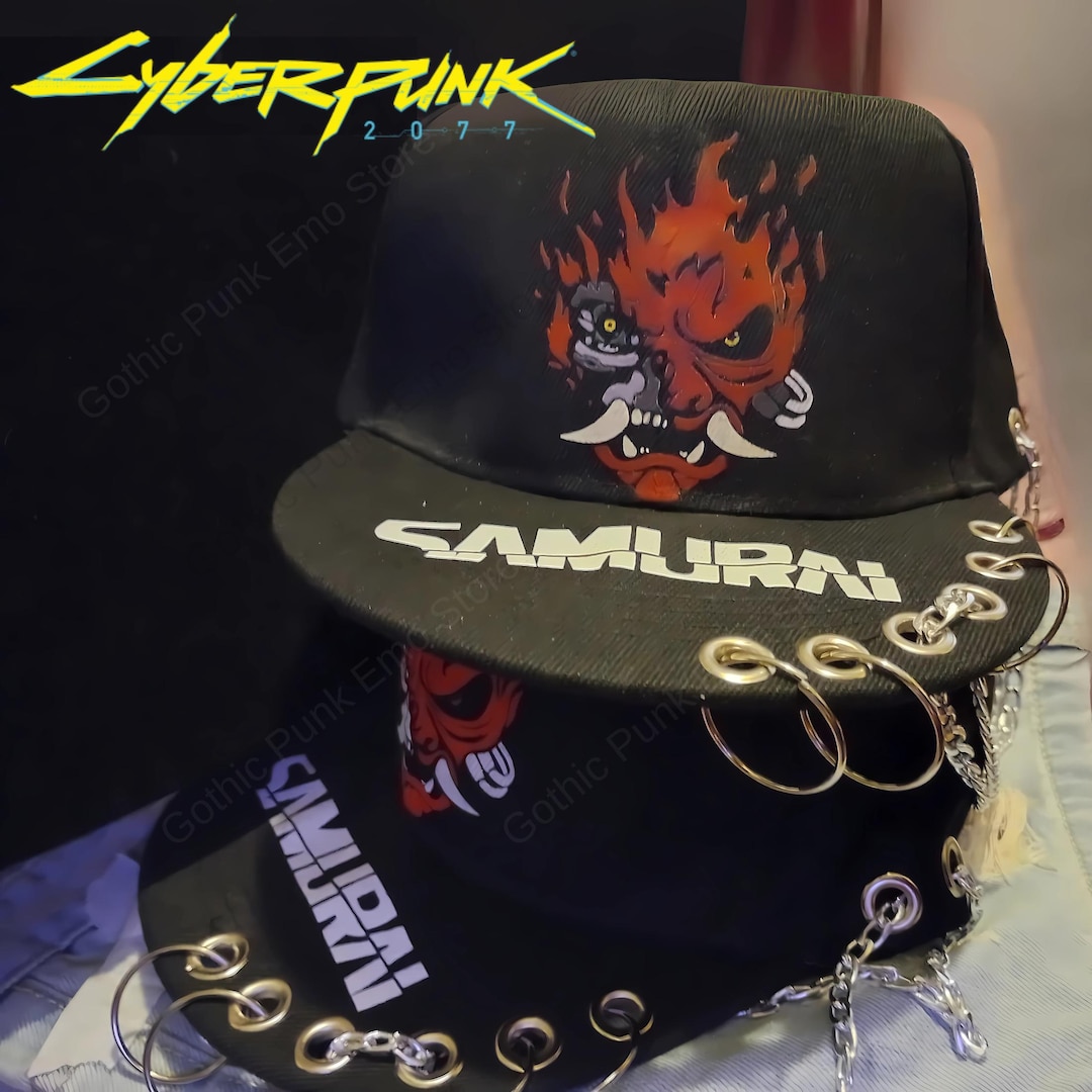 Cyberpunk 2077 Samurai Baseball Cap: Edgerunner Cosplay, Gothic Biker ...