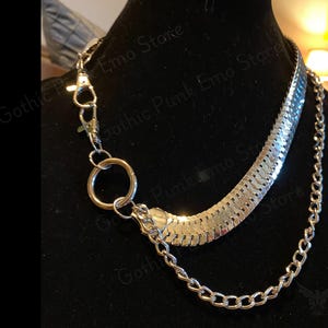 Gothic Layered Chain Choker: Punk Emo Cosplay Necklace - Etsy