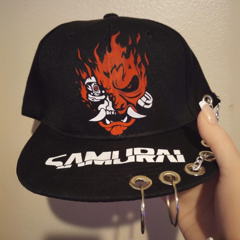 Cyberpunk 2077 Samurai Baseball Cap: Edgerunner Cosplay, Gothic Biker ...