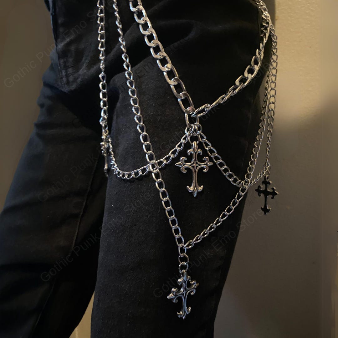 Cross Pants Chain, Biker Wallet Chain, Punk Hip Hop Style - Etsy