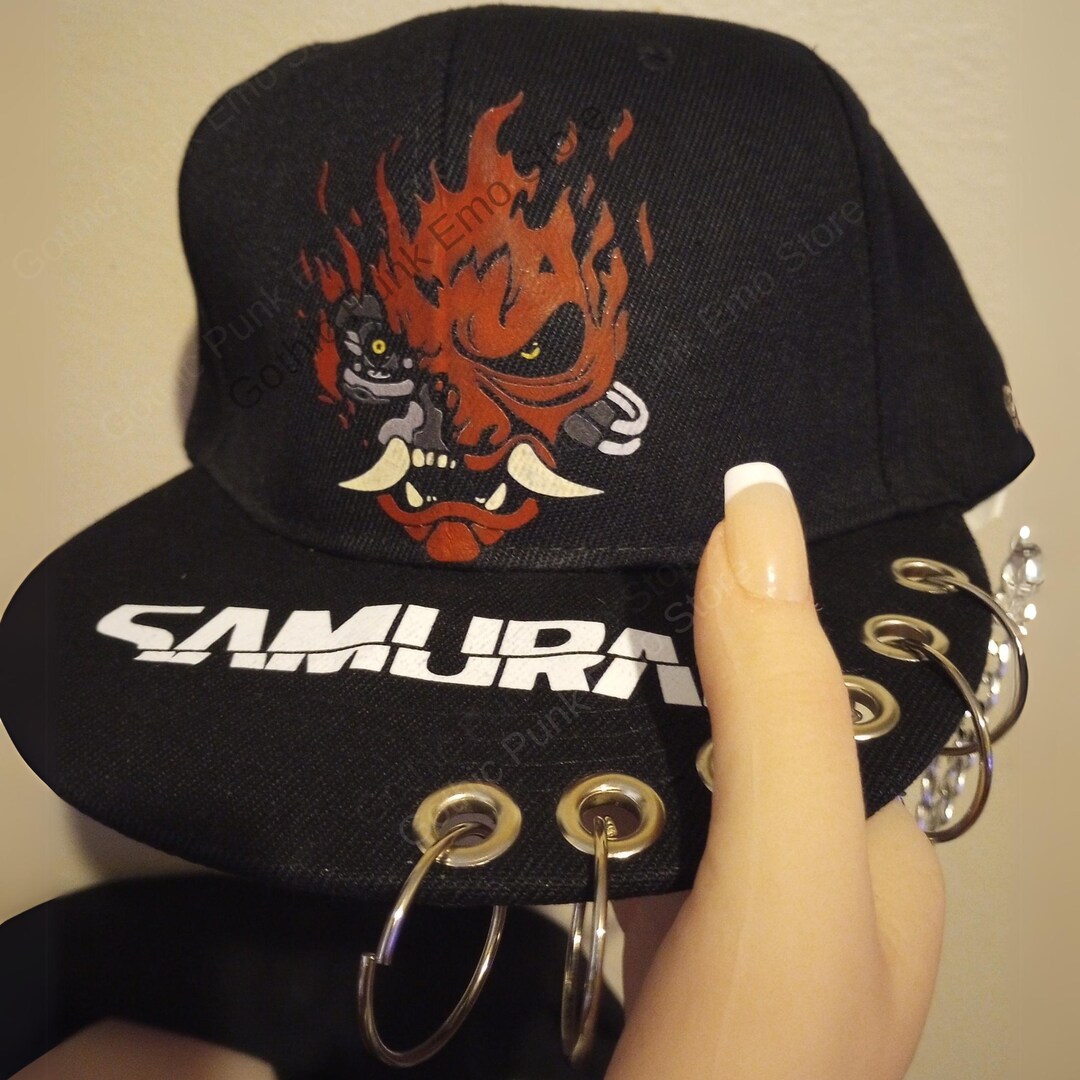 Cyberpunk 2077 Samurai Baseball Cap: Edgerunner Cosplay, Gothic Biker ...