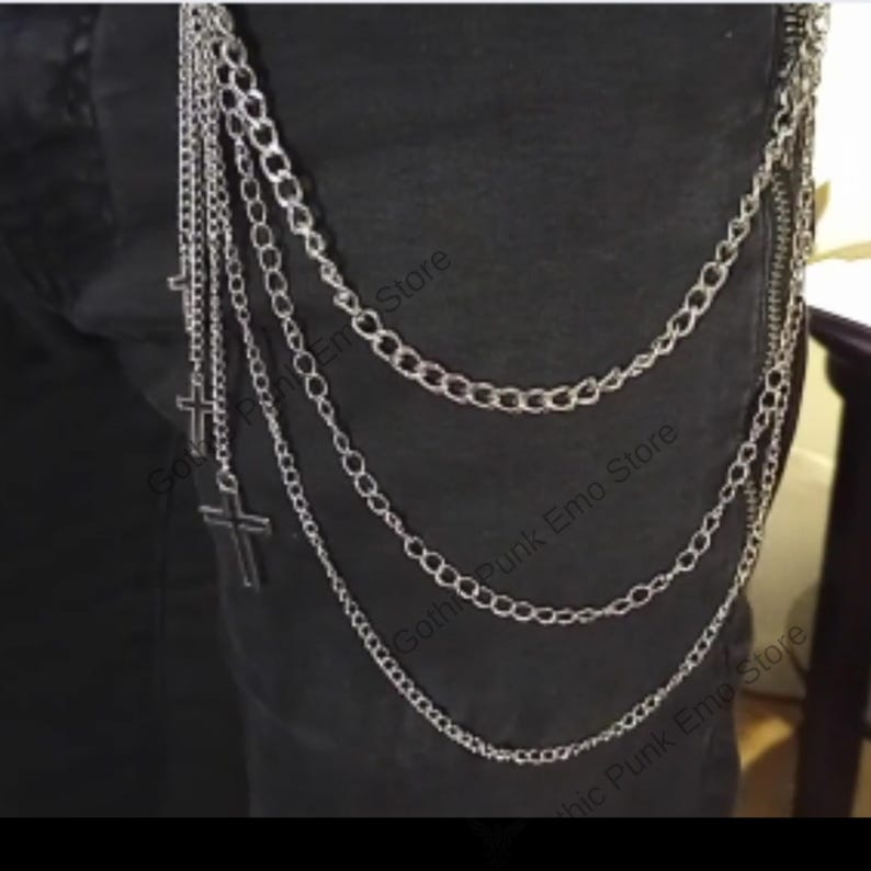 Cross O Ring 3-layered Pants Chain: Punk Goth Biker Style - Etsy