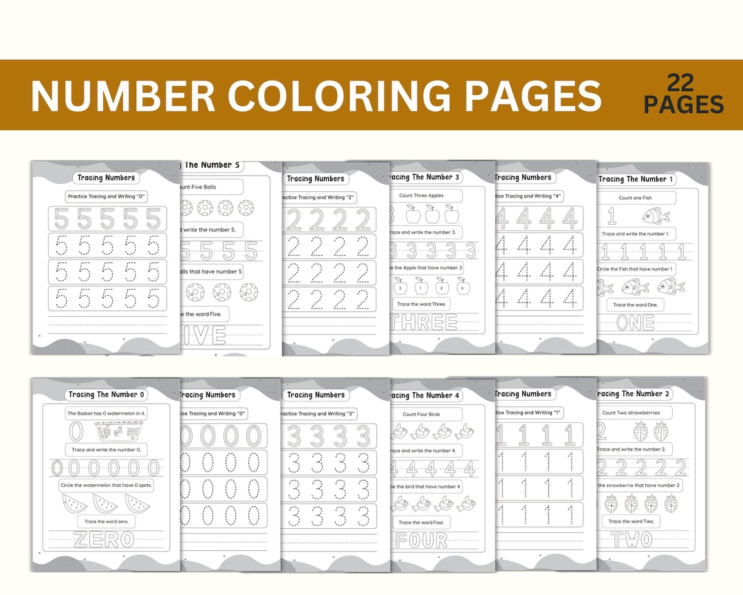 Number Tracing Activity Book | Preschool & Kindergarten (PDF) - Etsy