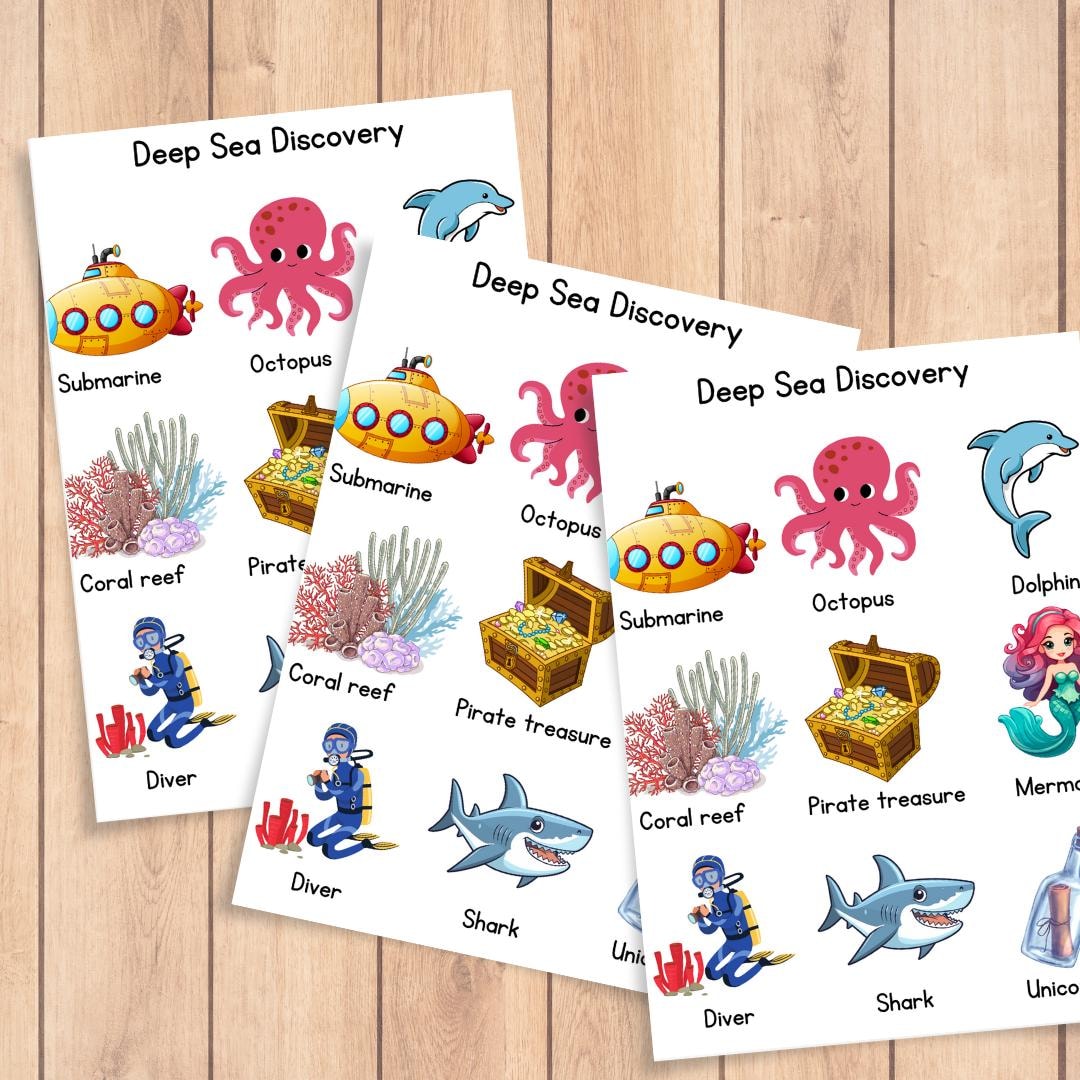 Deep Sea Discovery Kids Activity Digital Planner, Ocean Adventure ...