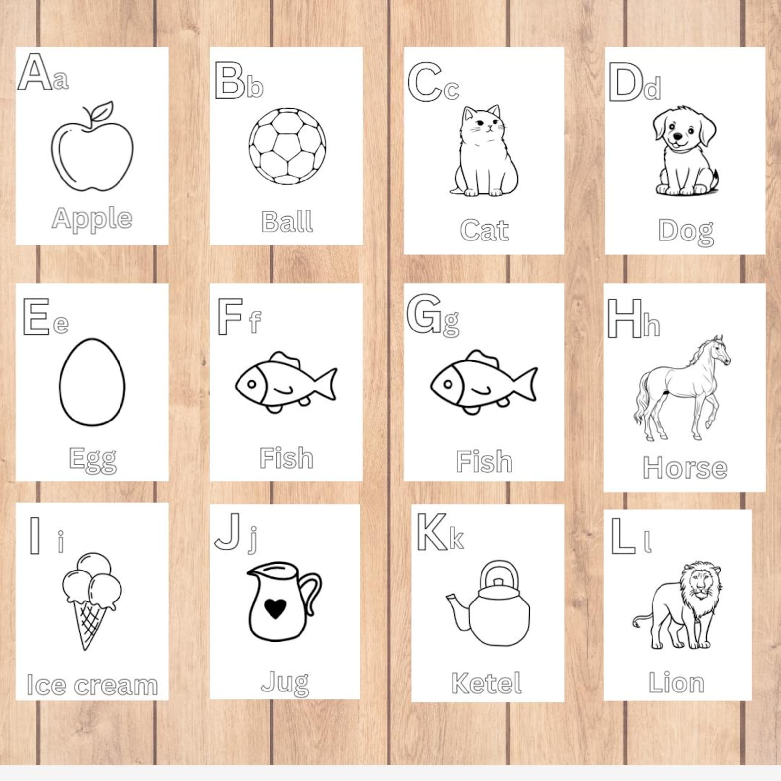 Alphabet Coloring Pages A-Z, Educational ABC Printable for Kids ...