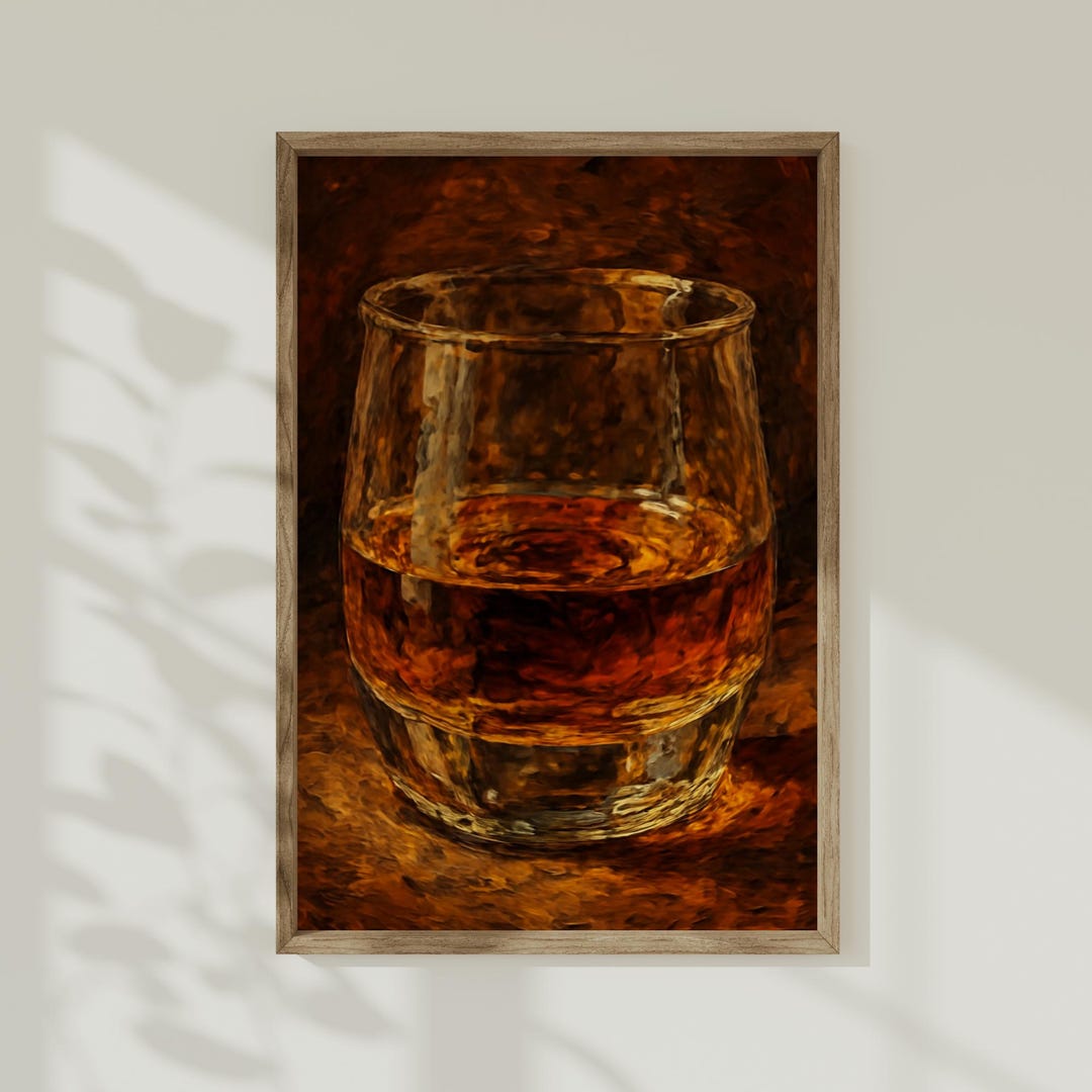 Whiskey Cocktail Art Print, Modern Bar Cart Decor - Etsy