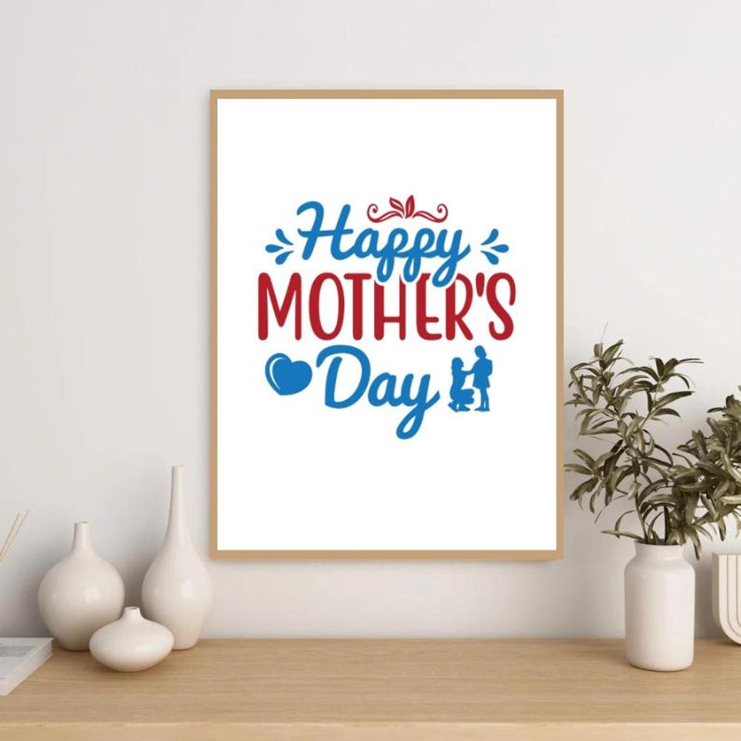 Happy Mother's Day Wall Art / Printable / Instant Download / Minimalist ...